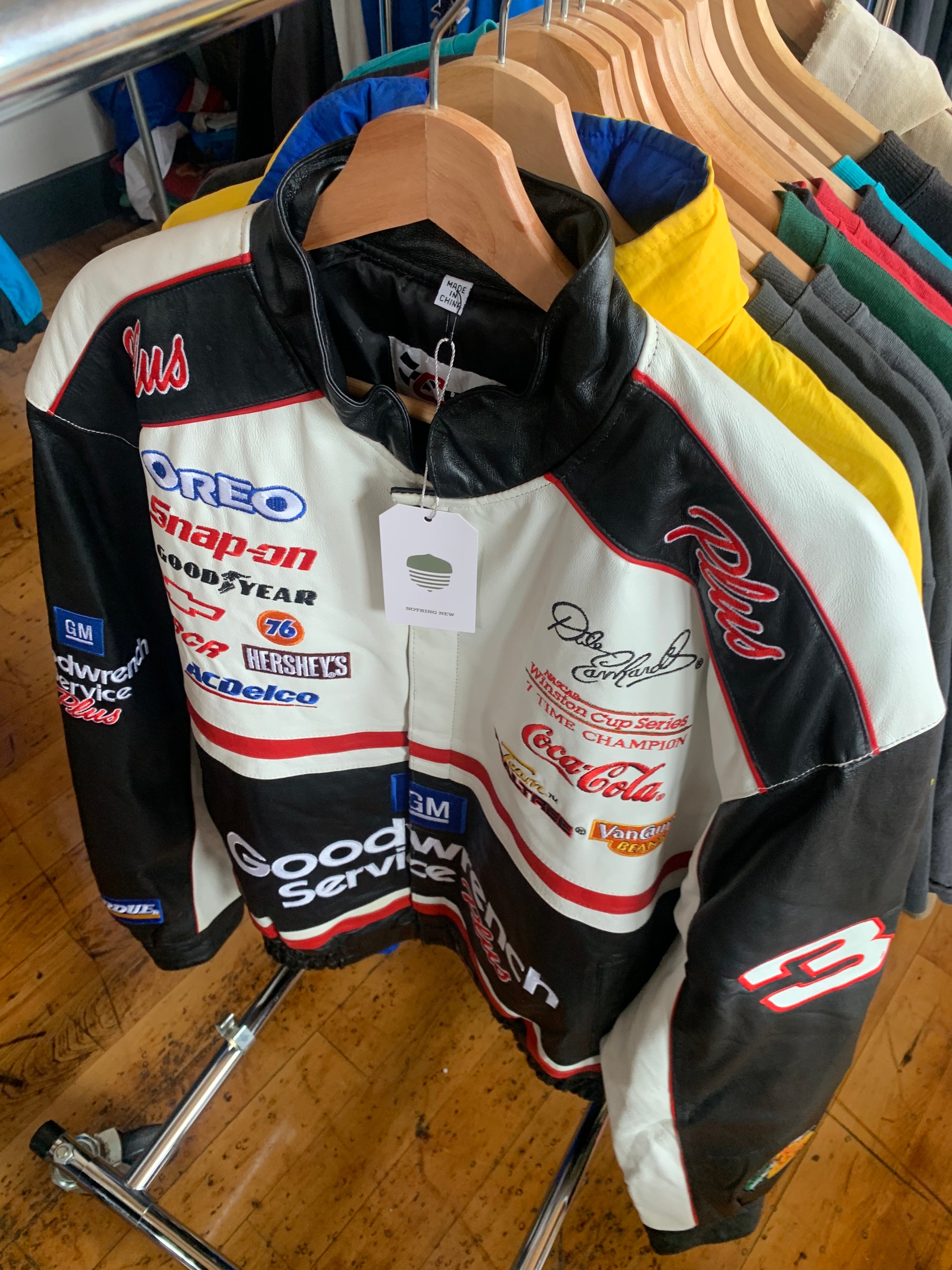 Medium 90s Dale Earnhardt Goodwrench Racing Leather Jacket | Nothing New